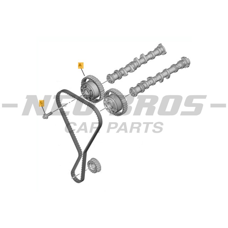 GENUINE PSA INLET Camshaft Timing Gear Peugeot Citroen Vauxhall 1.2 ...